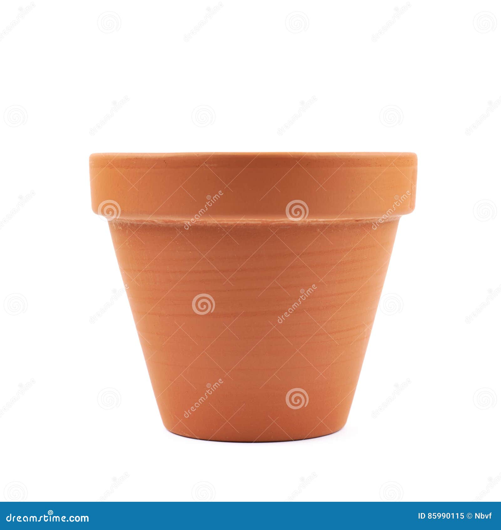 Empty Ceramic Flower Pot Isolated Stock Image - Image of object ...