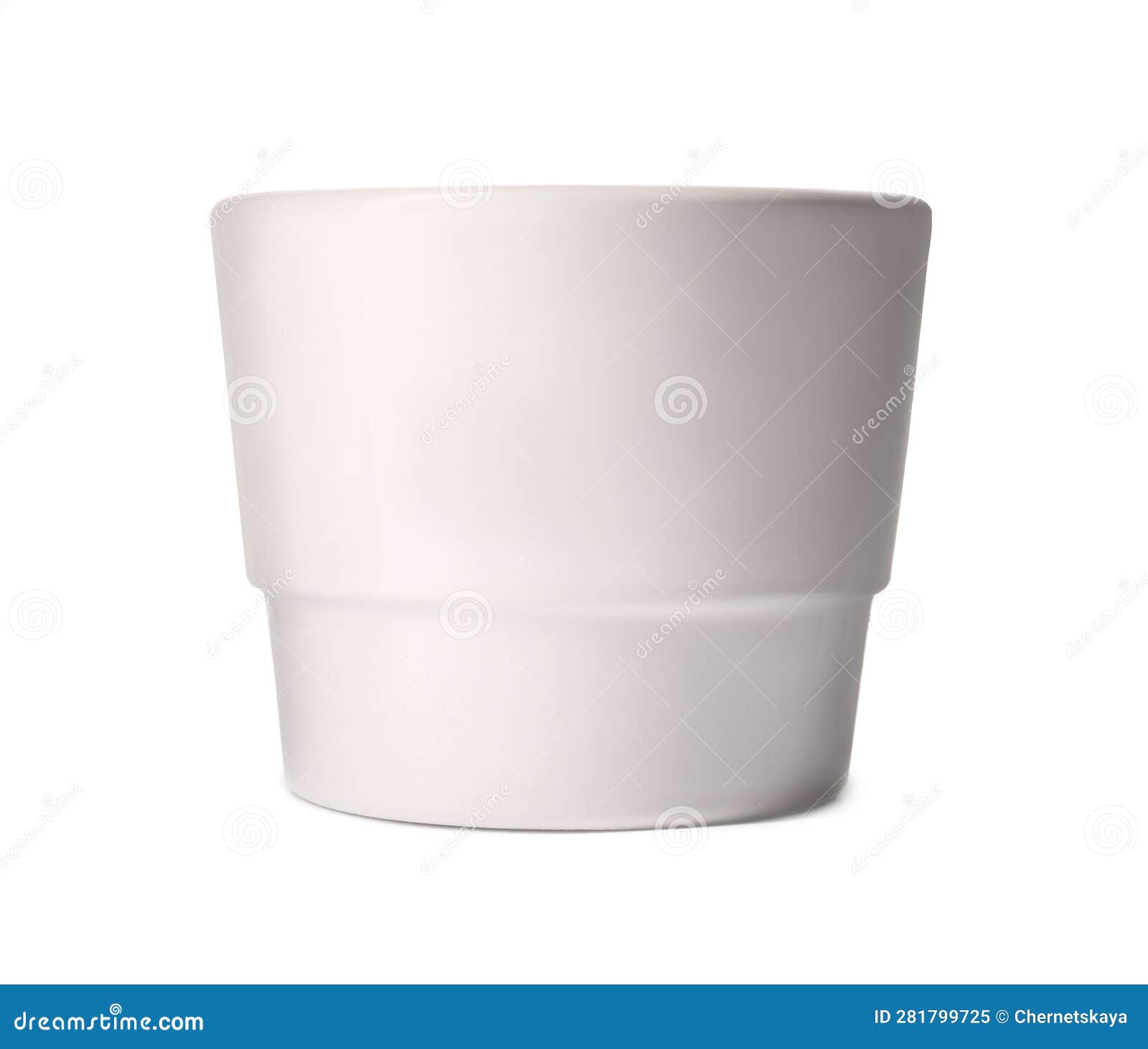Empty Ceramic Flower Pot Isolated on White Stock Image - Image of ...