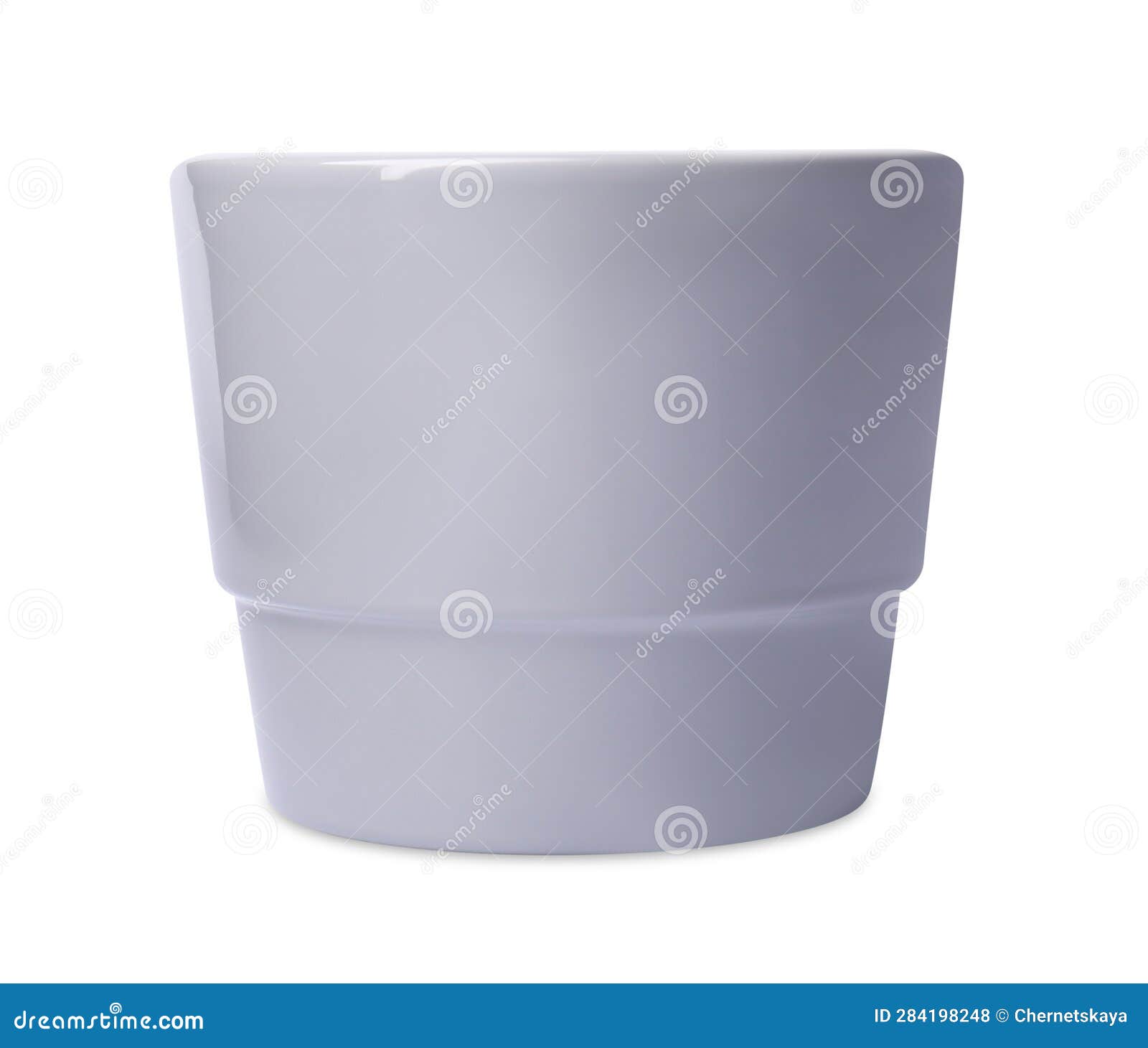 Empty Ceramic Flower Pot Isolated on White Stock Photo - Image of ...