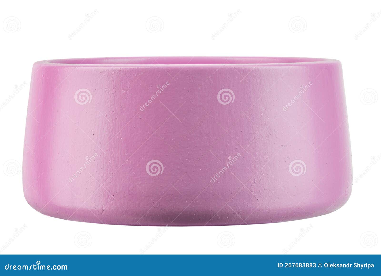 Empty Ceramic Pink Flowerpot Isolated Over the White Background. Pink ...