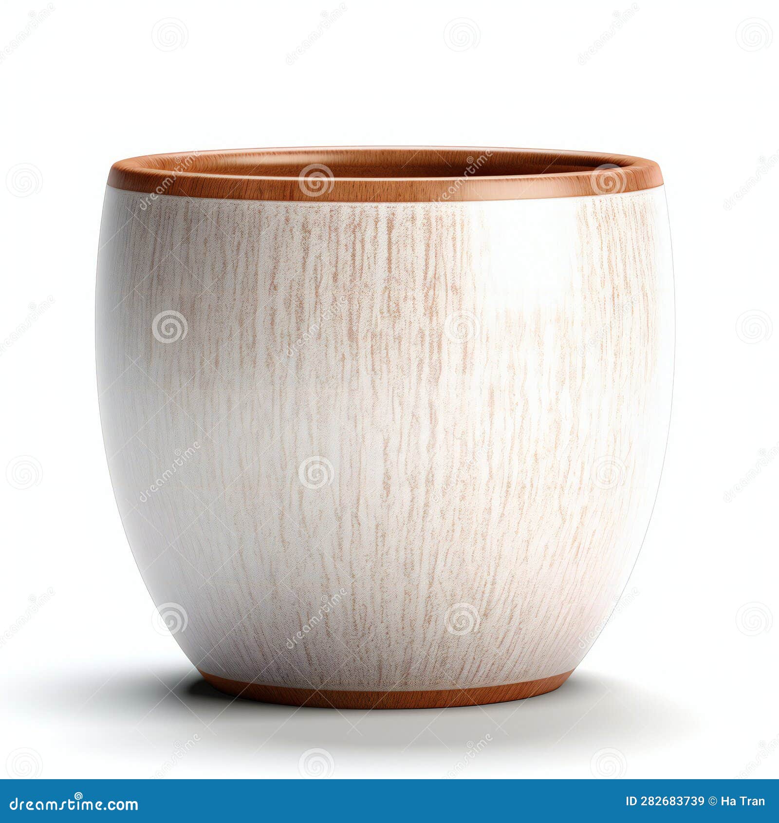 Empty Ceramic Pot Isolated on White Background Stock Illustration ...