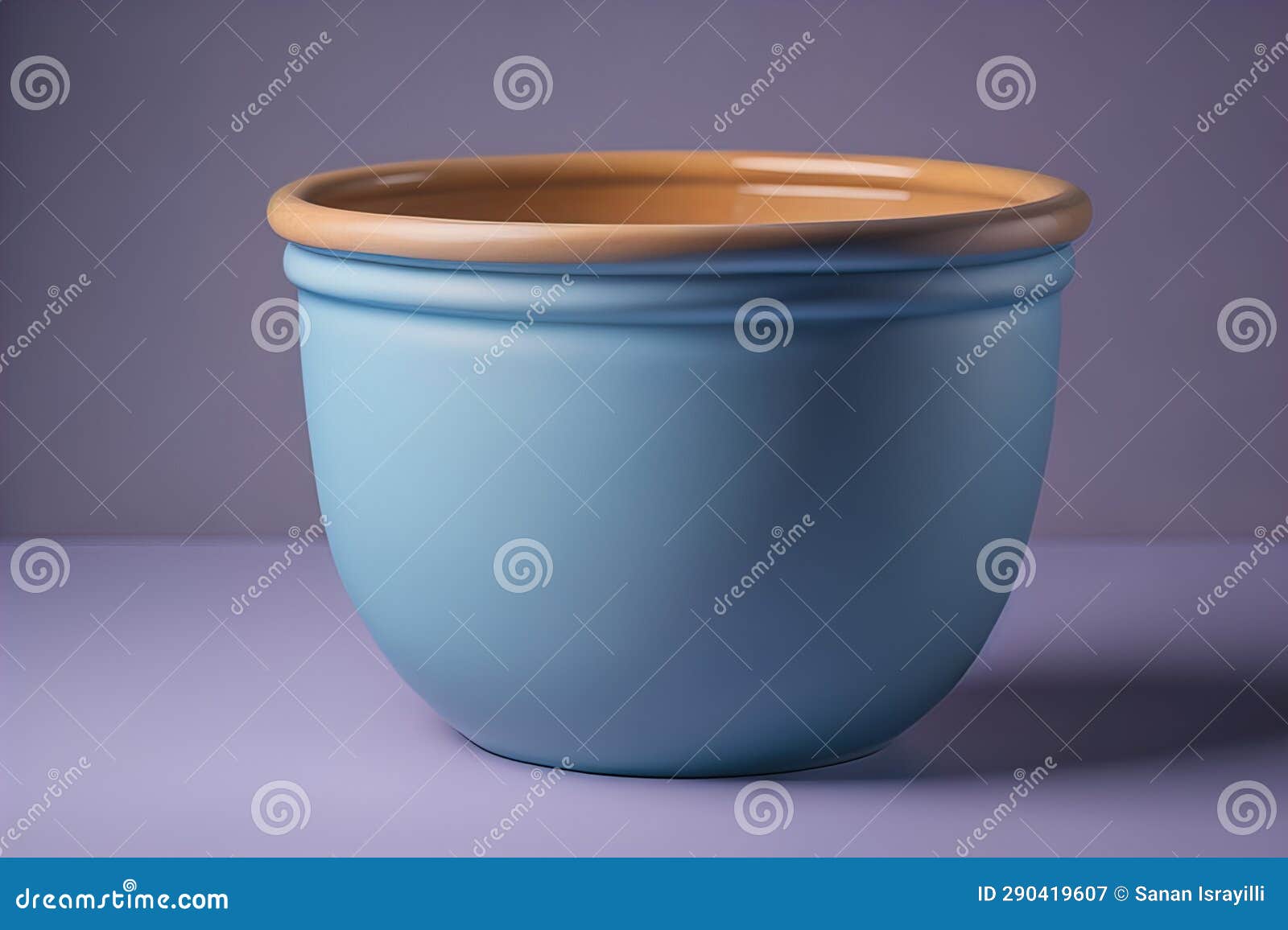 Empty Ceramic Pot on Solid Color Background. Minimalistic Design Stock ...