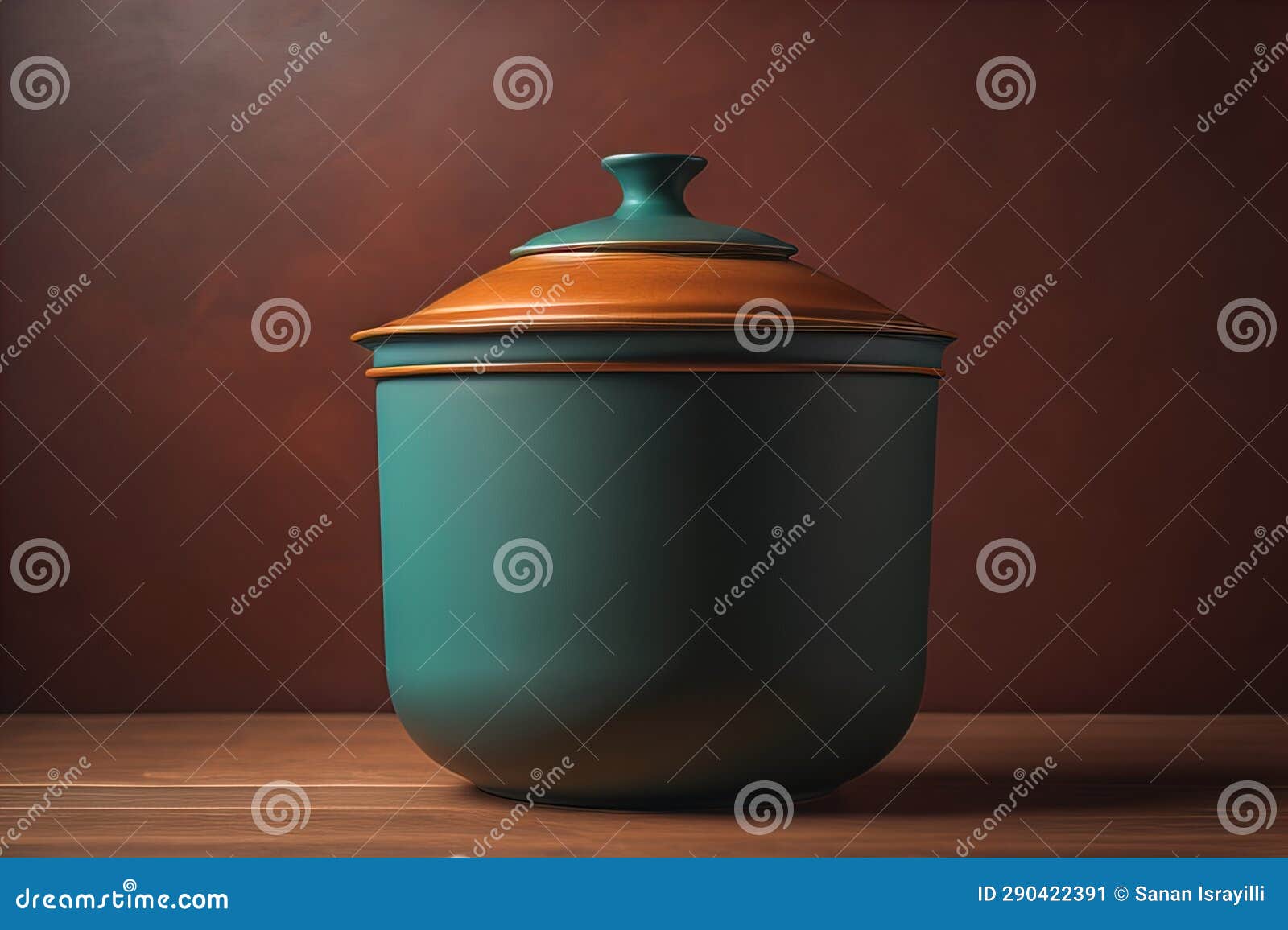 Empty Ceramic Pot on Solid Color Background. Minimalistic Design Stock ...