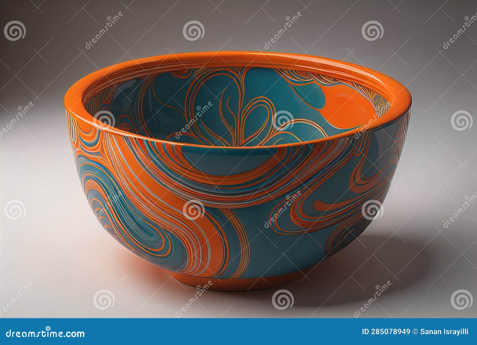 Empty Ceramic Pot on Solid Color Background. Minimalistic Design Stock ...