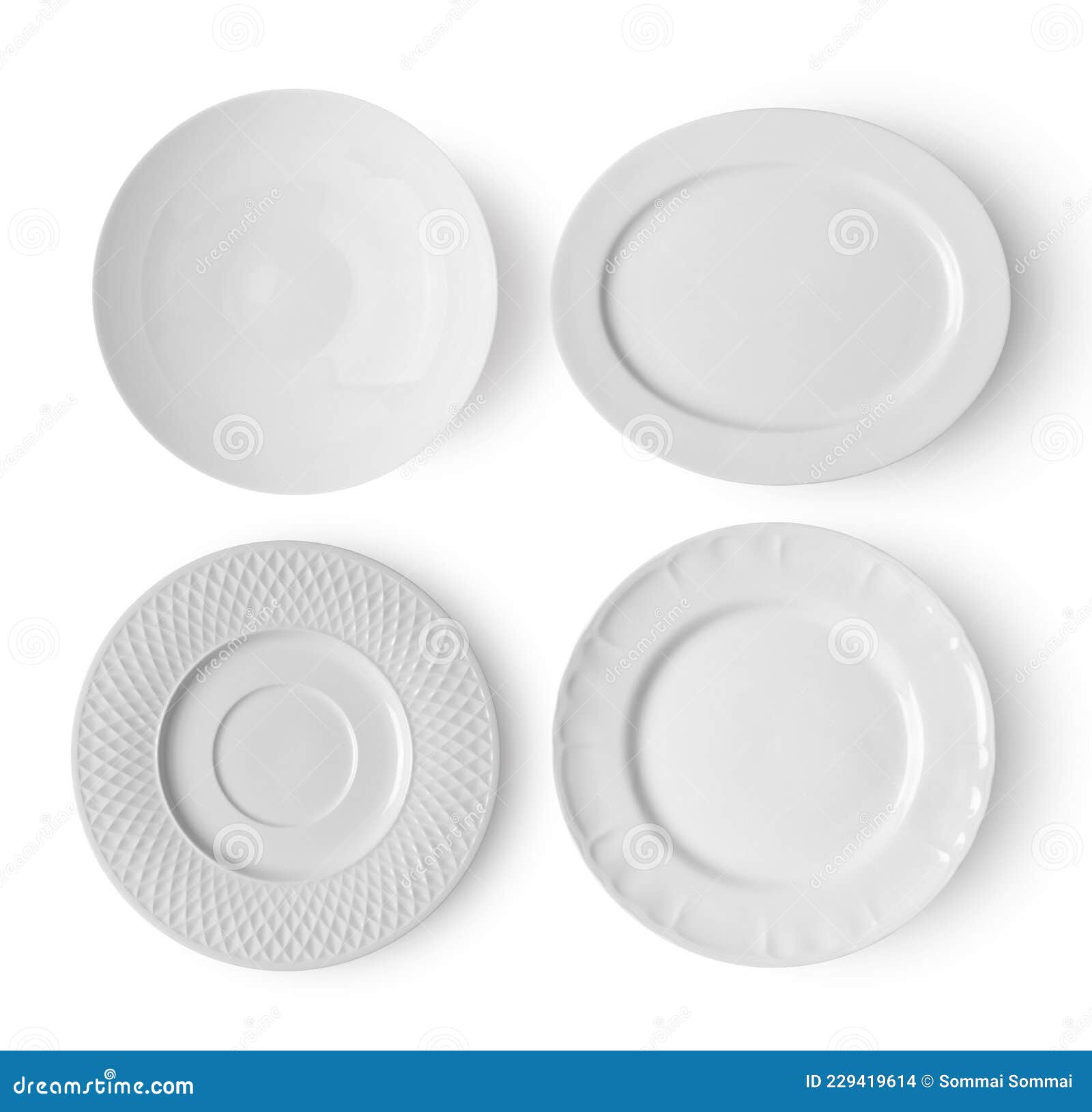 Empty Ceramic Round Plate Isolated on White Backgroud Stock Photo ...