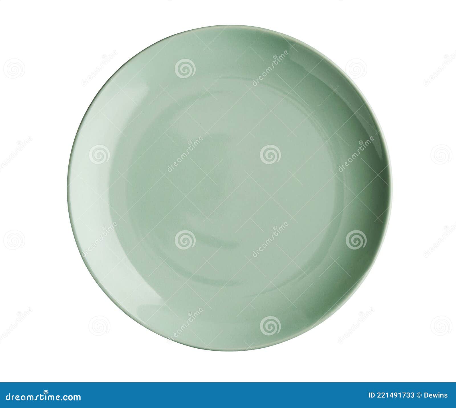 Empty Ceramics Plates, White Plate With Floral Pattern, View From Above ...