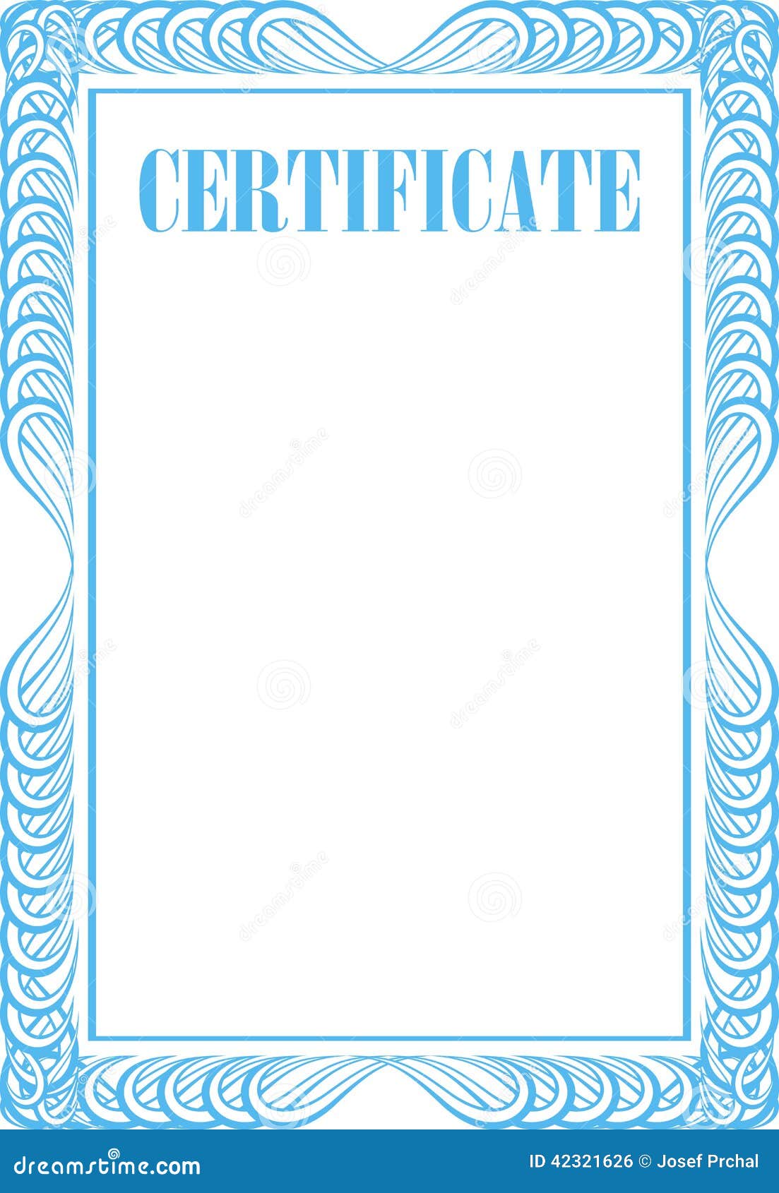 Empty certificate stock vector. Illustration of calligraphic - 42321626