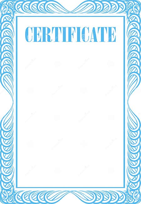 Empty certificate stock vector. Illustration of calligraphic - 42321626