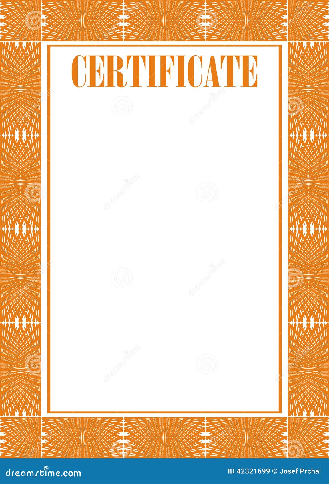 Empty certificate stock vector. Illustration of certification - 42321699