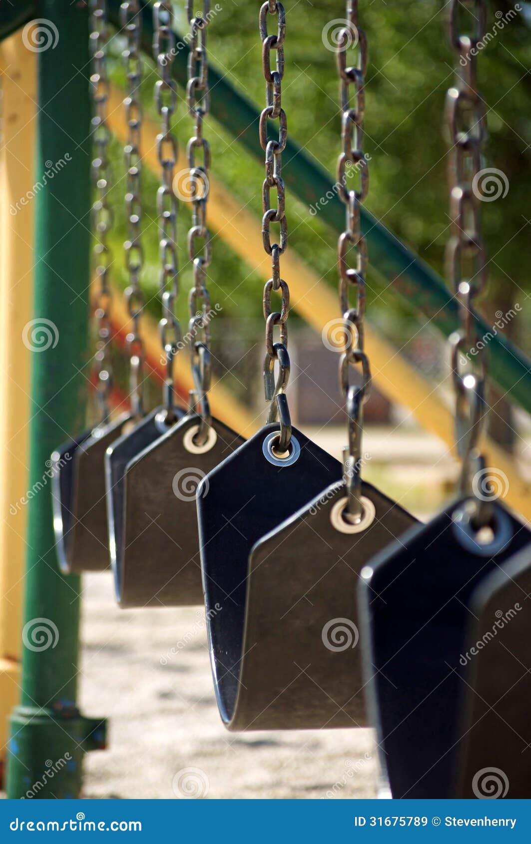 Empty chain swing stock image. Image of children, empty - 31675789