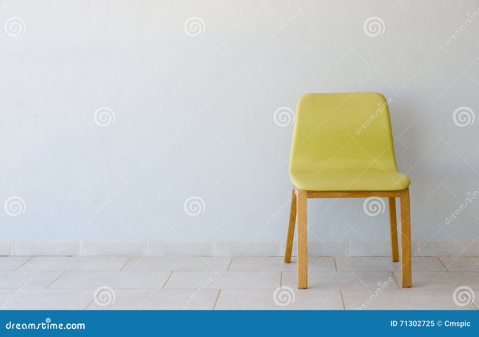 Empty chair stock image. Image of plain, yellow, floor - 71302725