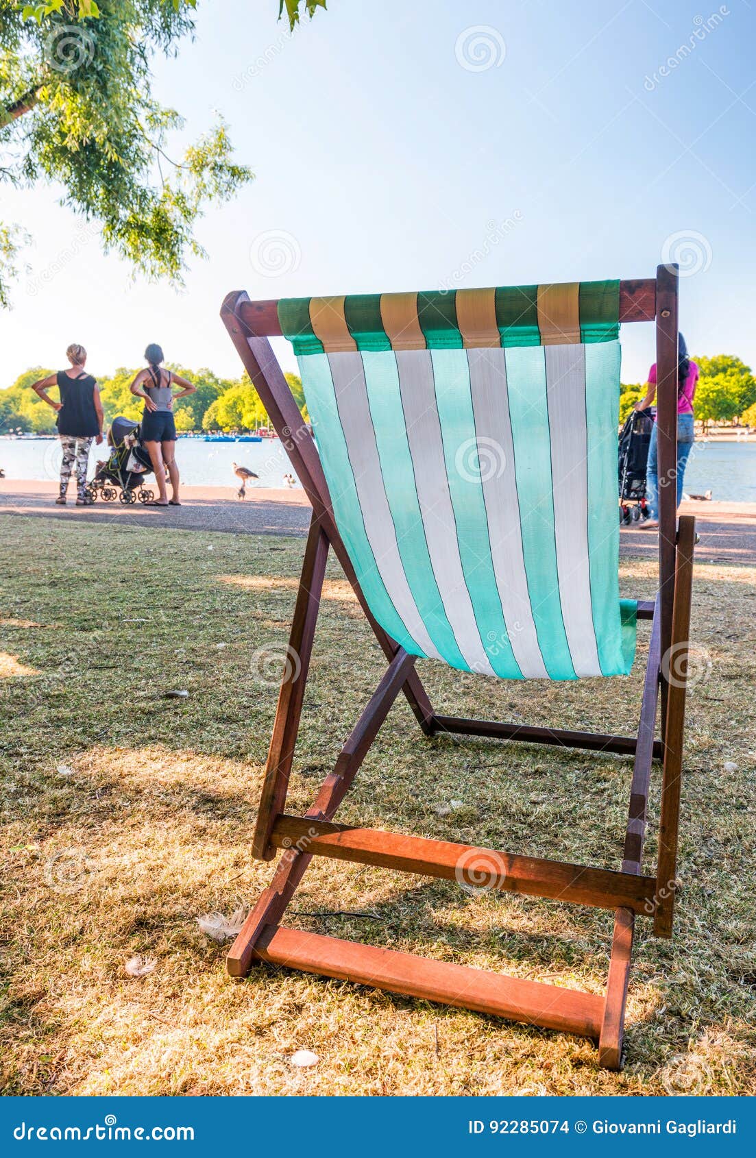 Empty Chair in a City Park. Relax Concept Editorial Stock Image - Image ...