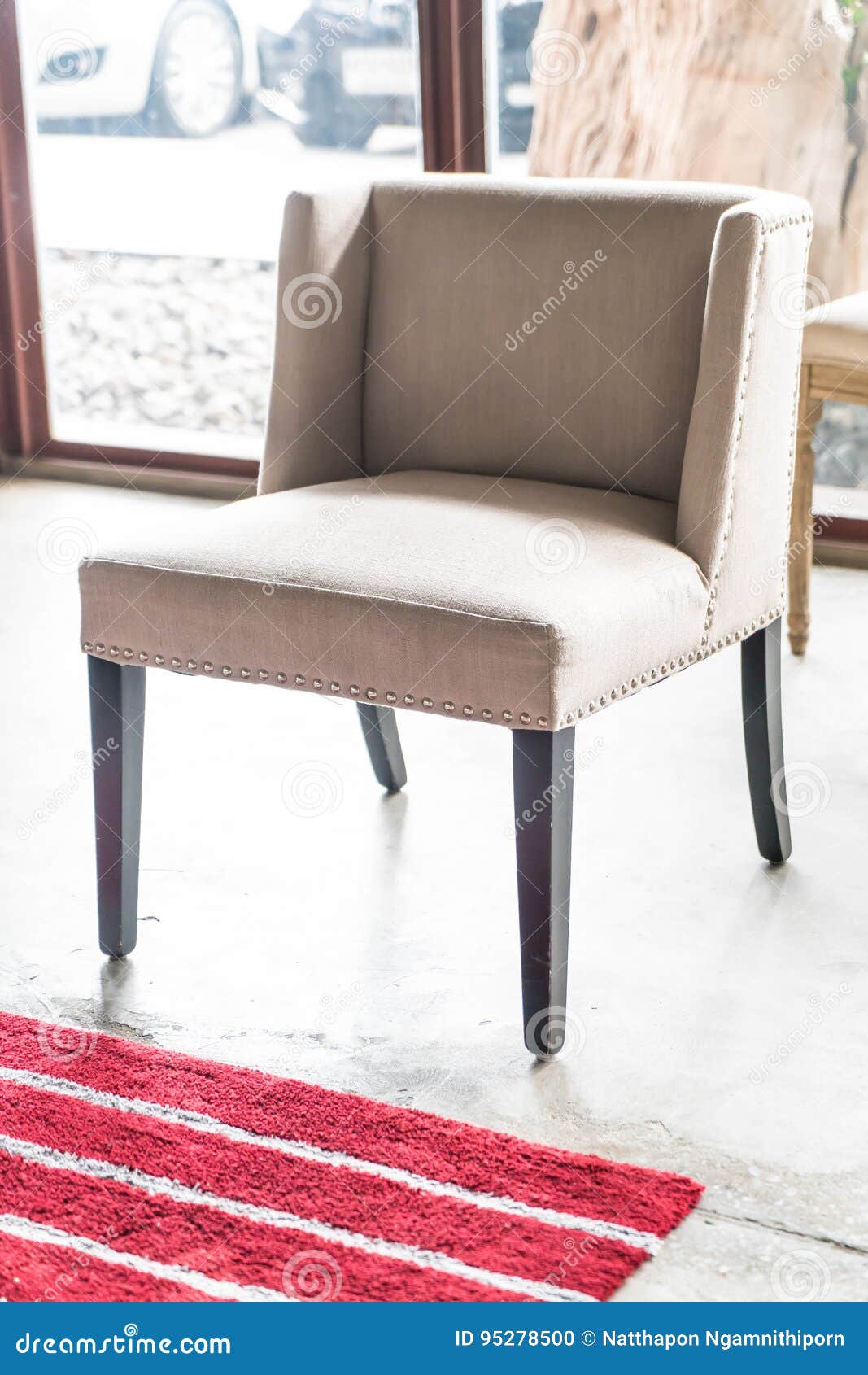 Empty chair in living room stock photo. Image of home - 95278500