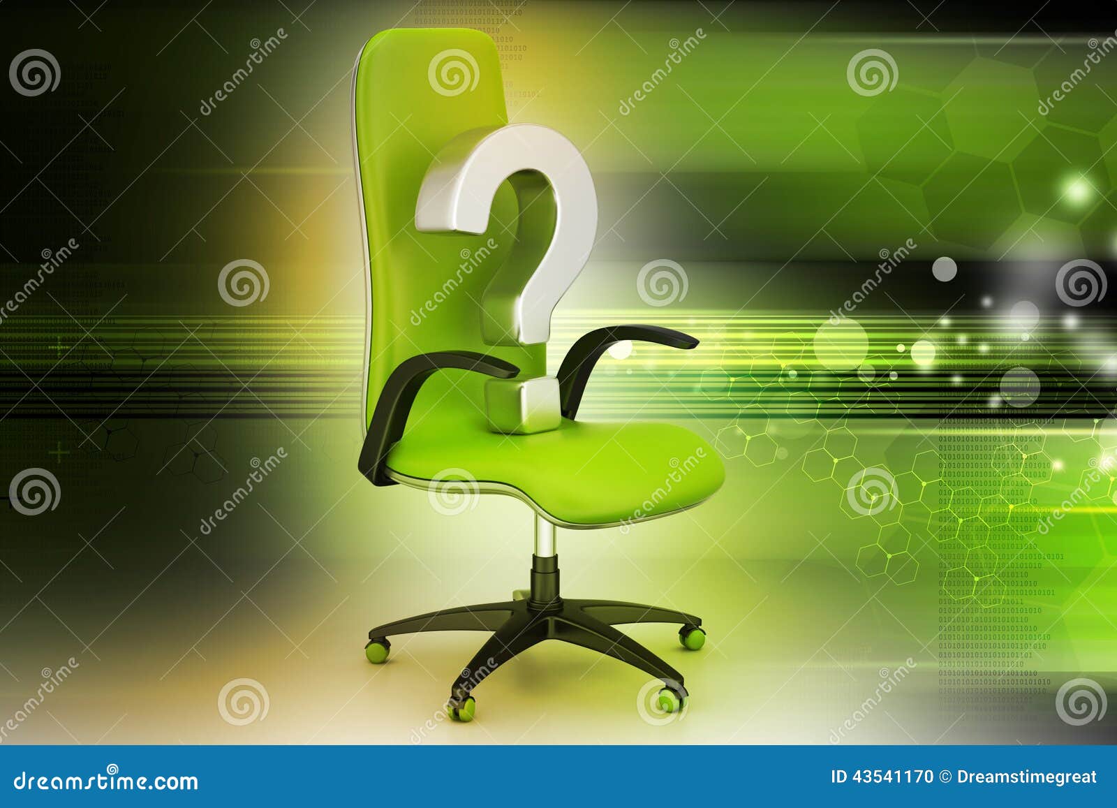 An Empty Chair with Question Mark Stock Illustration - Illustration of ...