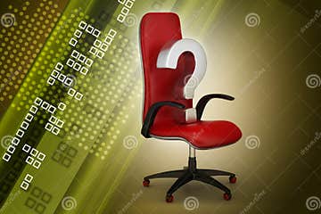 An Empty Chair with Question Mark Stock Illustration - Illustration of ...
