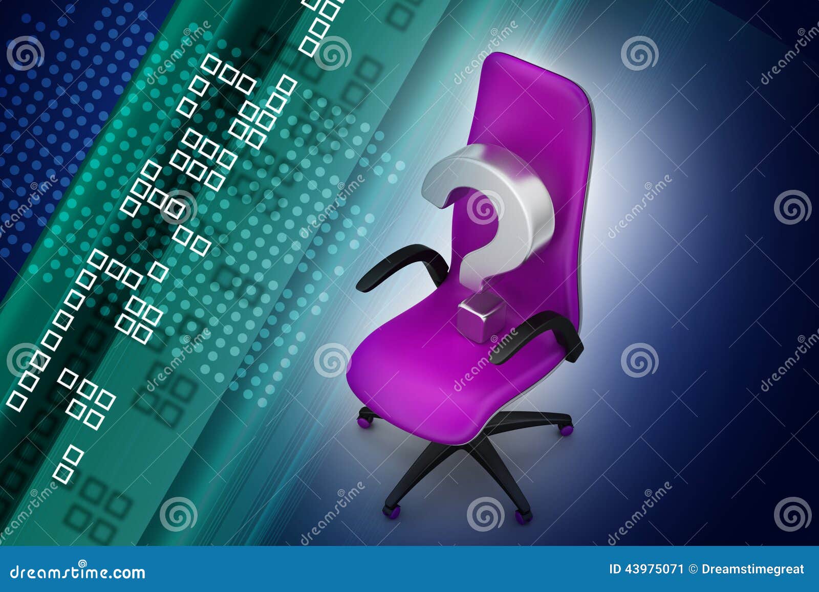 An Empty Chair with Question Mark Stock Illustration - Illustration of ...