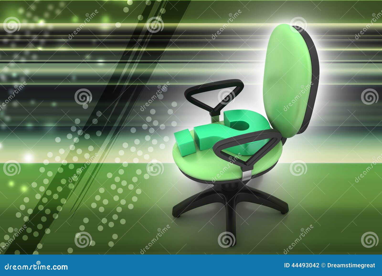 An Empty Chair with Question Mark Stock Illustration - Illustration of ...