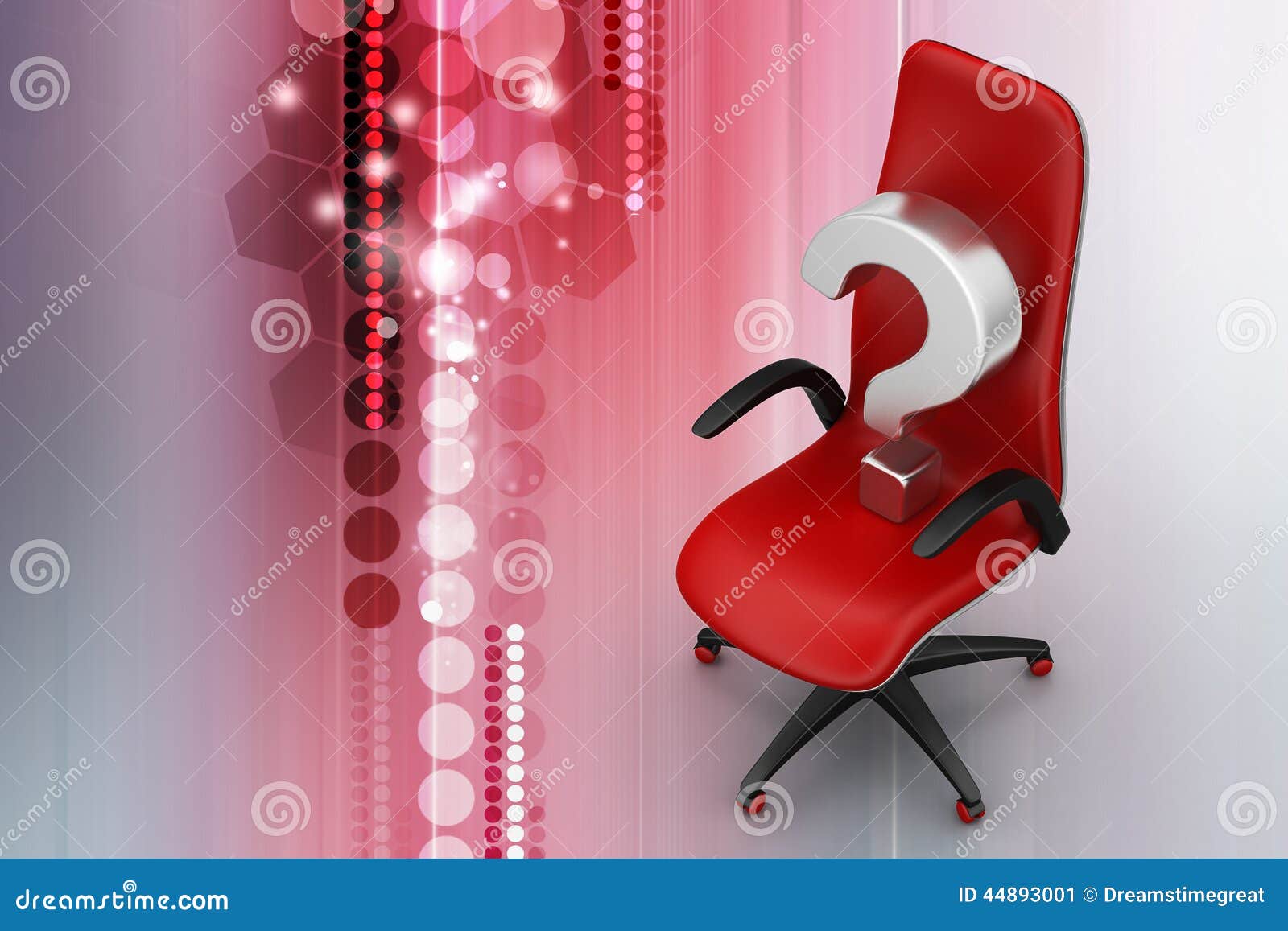 An Empty Chair with Question Mark Stock Illustration - Illustration of ...