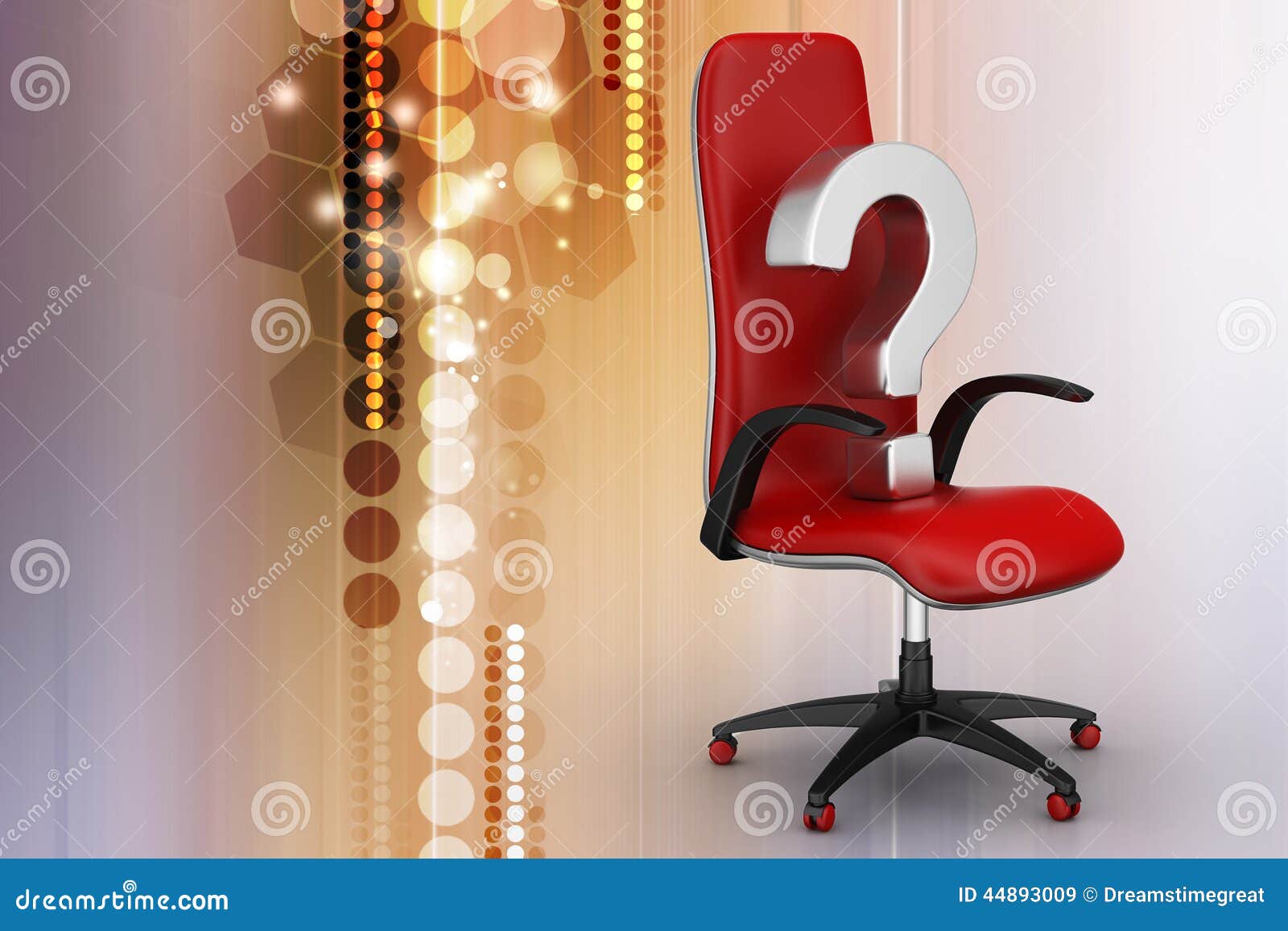 An Empty Chair with Question Mark Stock Illustration - Illustration of ...