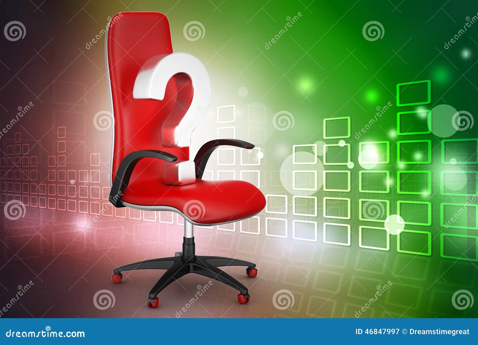 An Empty Chair with Question Mark Stock Illustration - Illustration of ...
