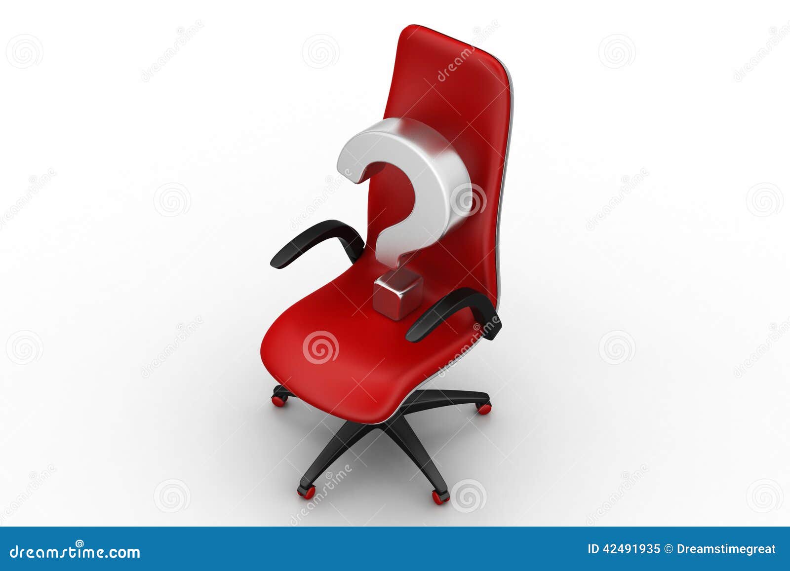 An Empty Chair with Question Mark Stock Illustration - Illustration of ...