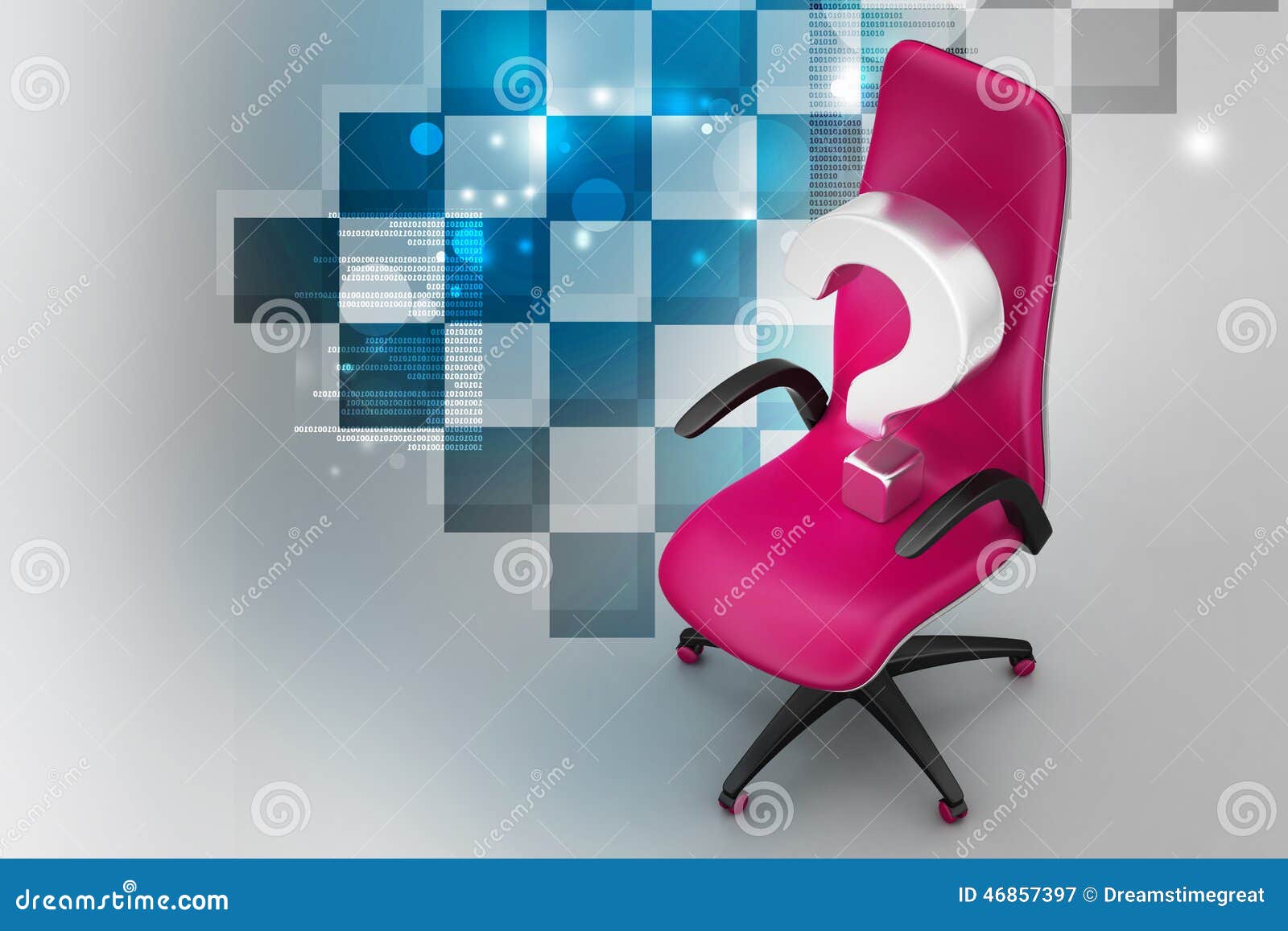 An Empty Chair with Question Mark Stock Illustration - Illustration of ...