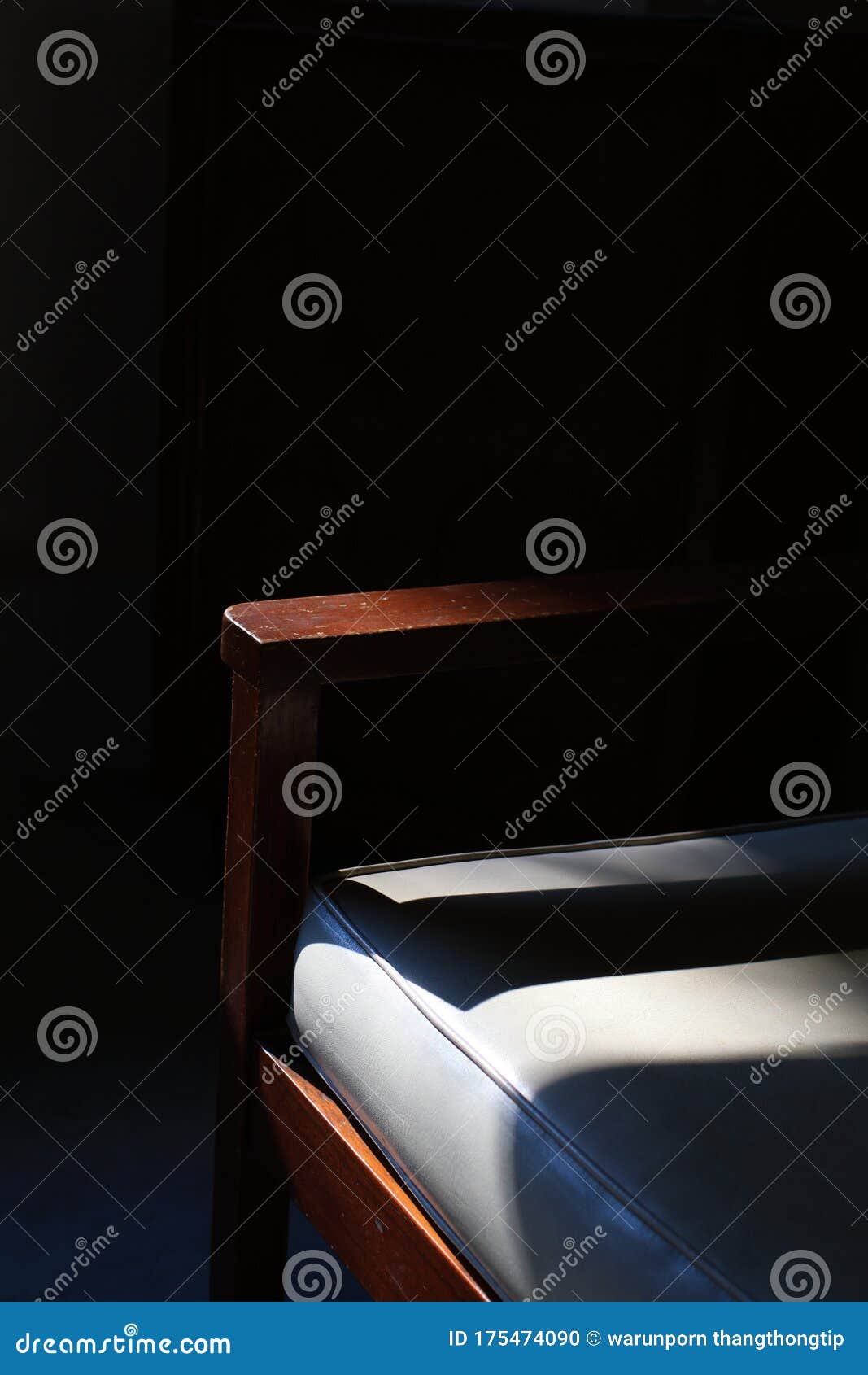 Empty Chair with the Shadows of Sun Light Stock Photo - Image of ...