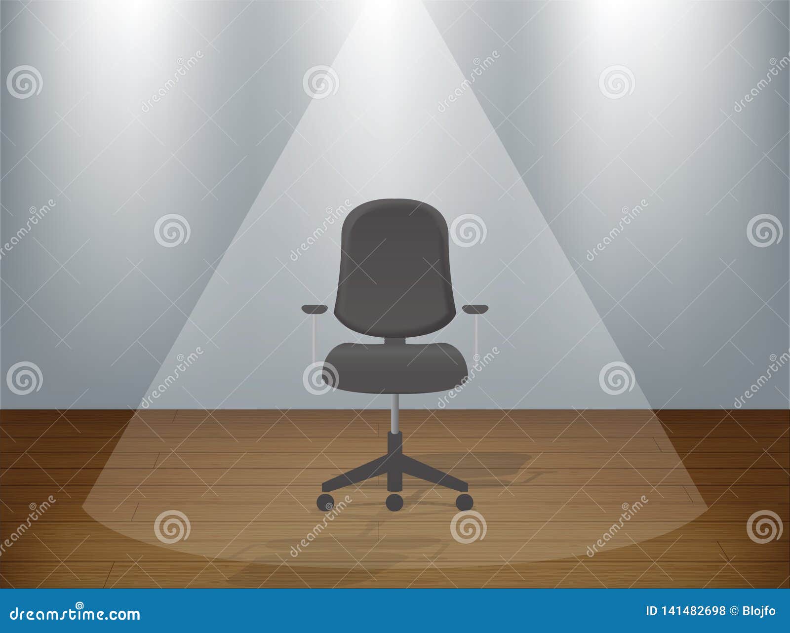 Empty chair stock vector. Illustration of chair, office - 141482698