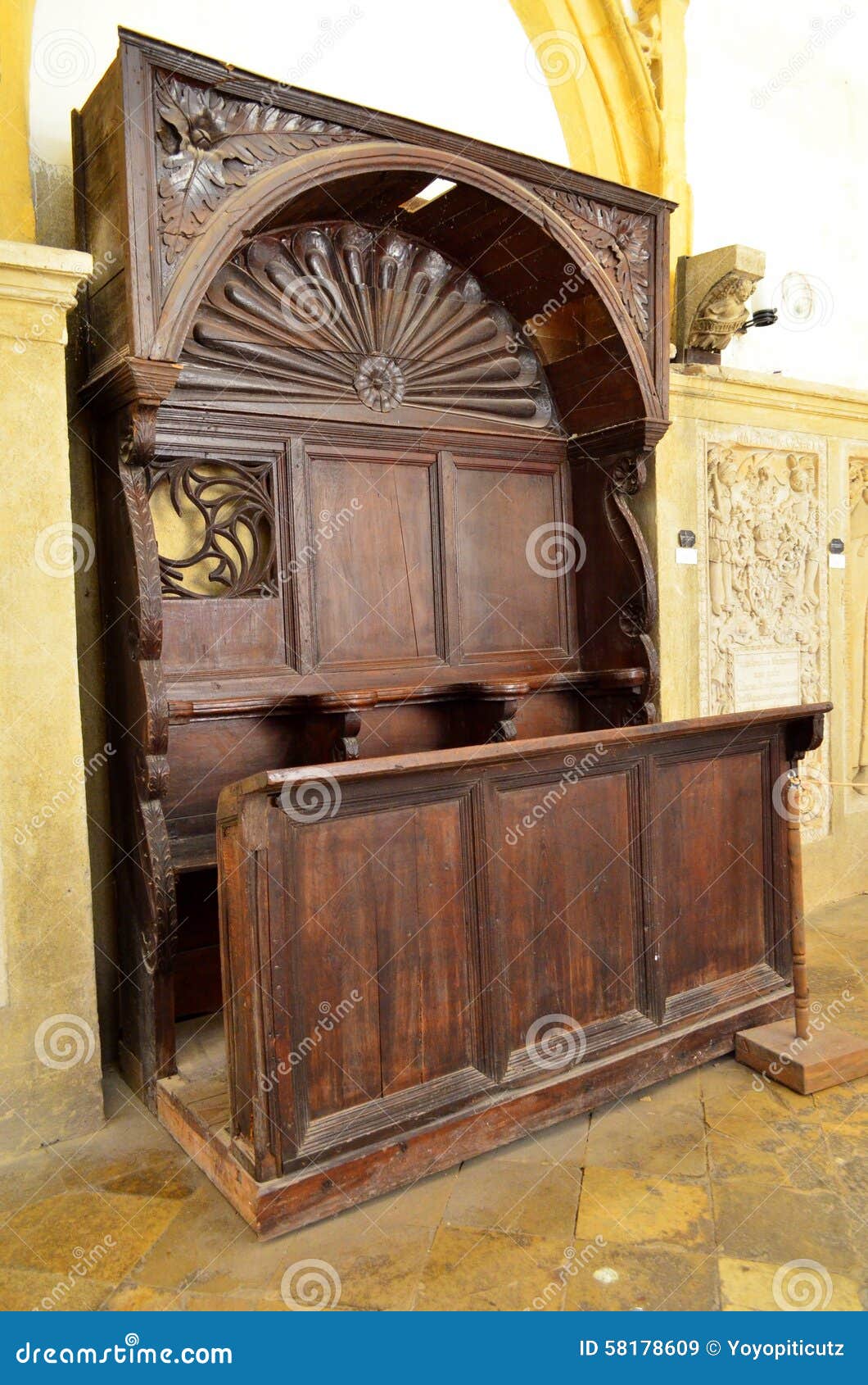 Empty chairs in church. stock image. Image of formation - 58178609