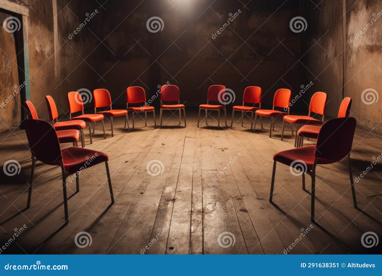 Empty Chairs in a Circle for Group Coaching Stock Image - Image of ...