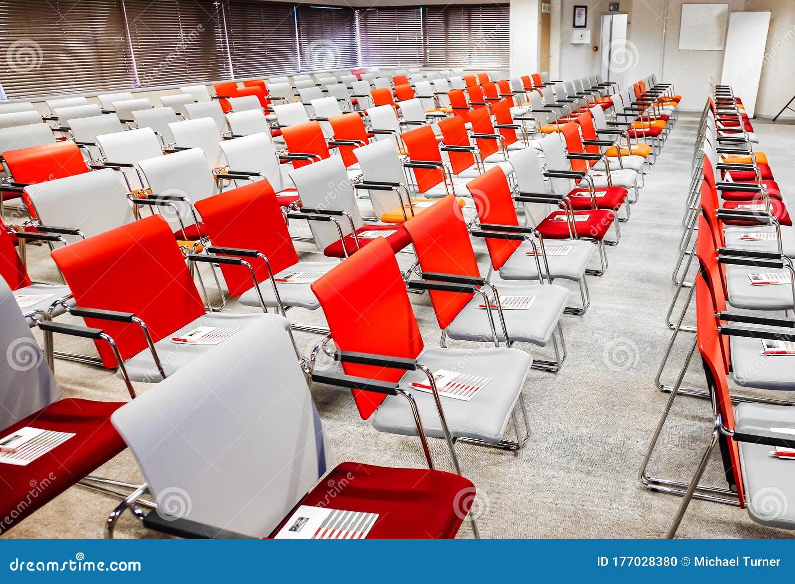 Empty Chairs in Conference Hall for Corporate Convention or Lecture ...