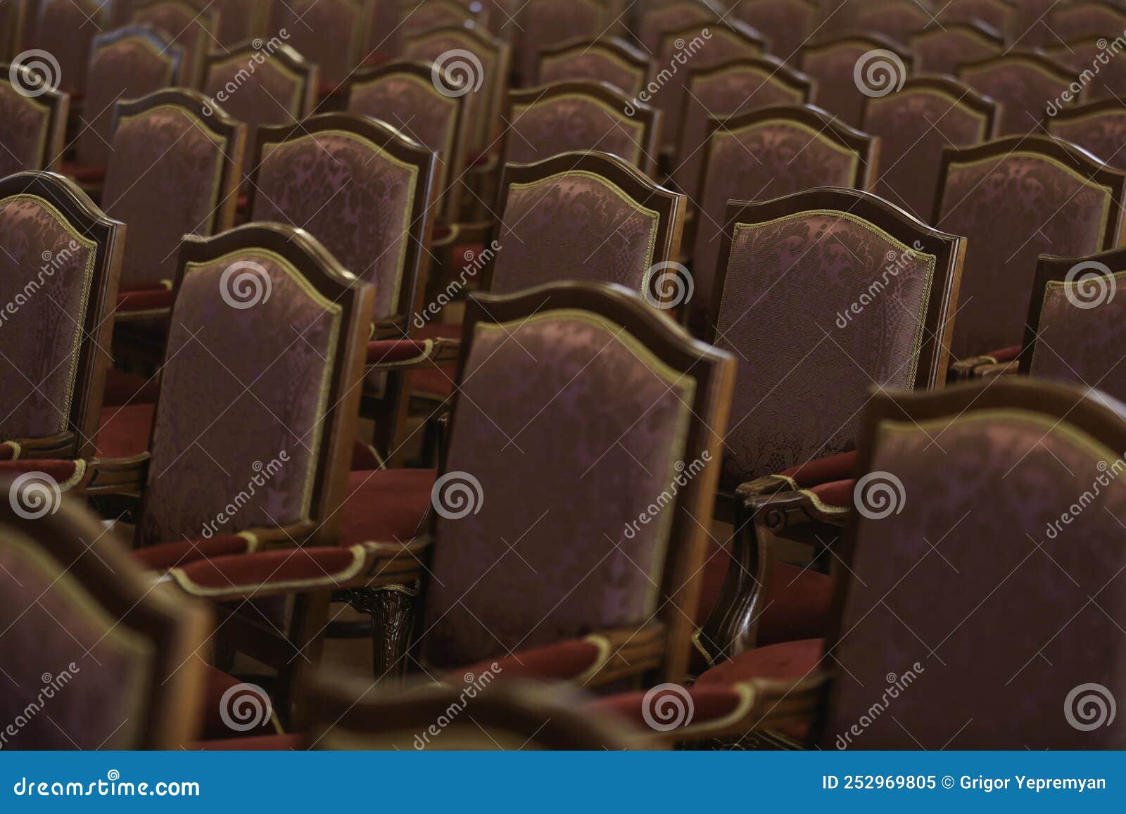 Empty chairs stock image. Image of theater, audience - 252969805