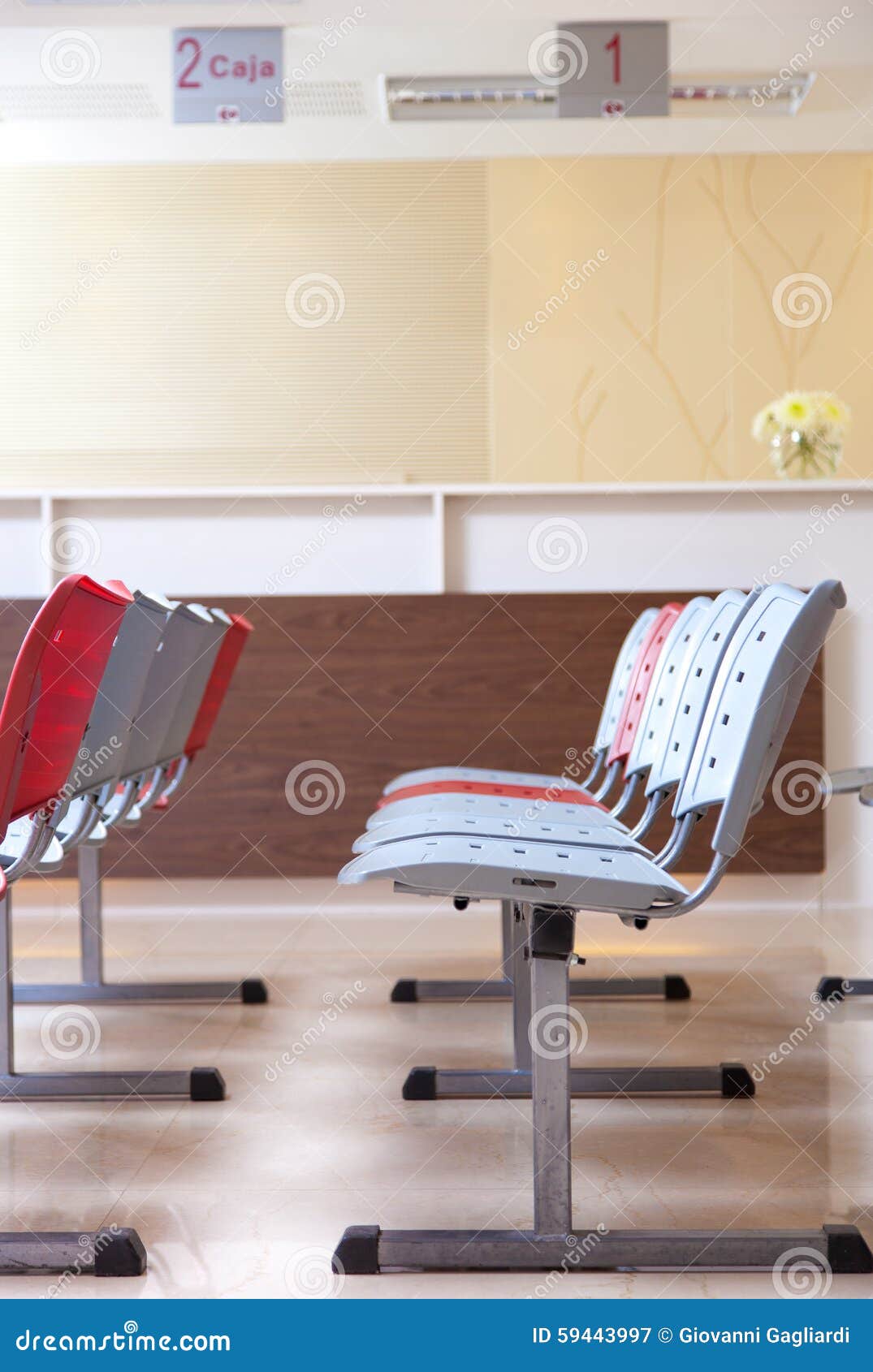 Empty Chairs in Hospital Waiting Room Stock Image - Image of room ...