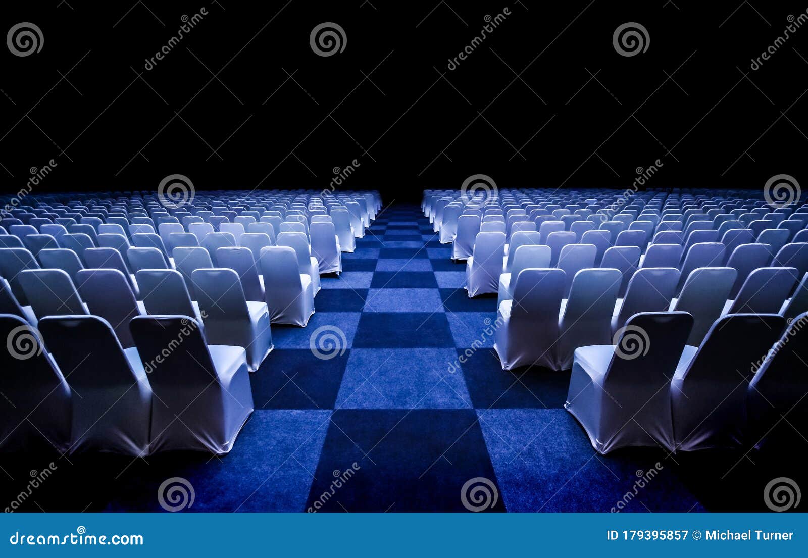 Empty Chairs in Large Conference Hall for Corporate Convention or ...