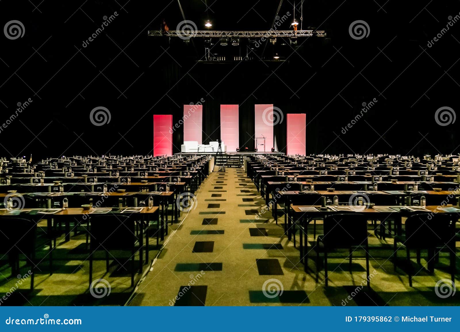 Empty Chairs in Large Conference Hall for Corporate Convention or ...