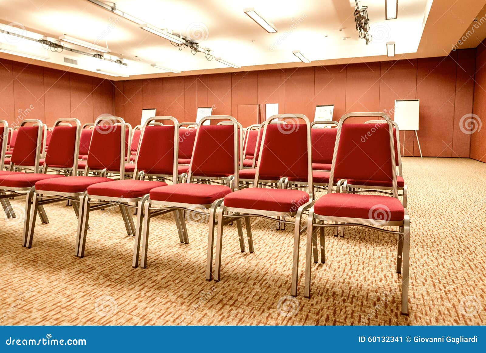 Empty Chairs in Modern Conference Room Stock Image - Image of furniture ...