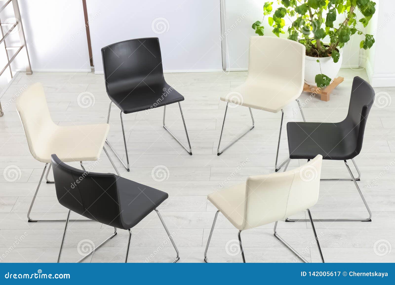 Empty Chairs Prepared for Group Psychotherapy Session Stock Image ...