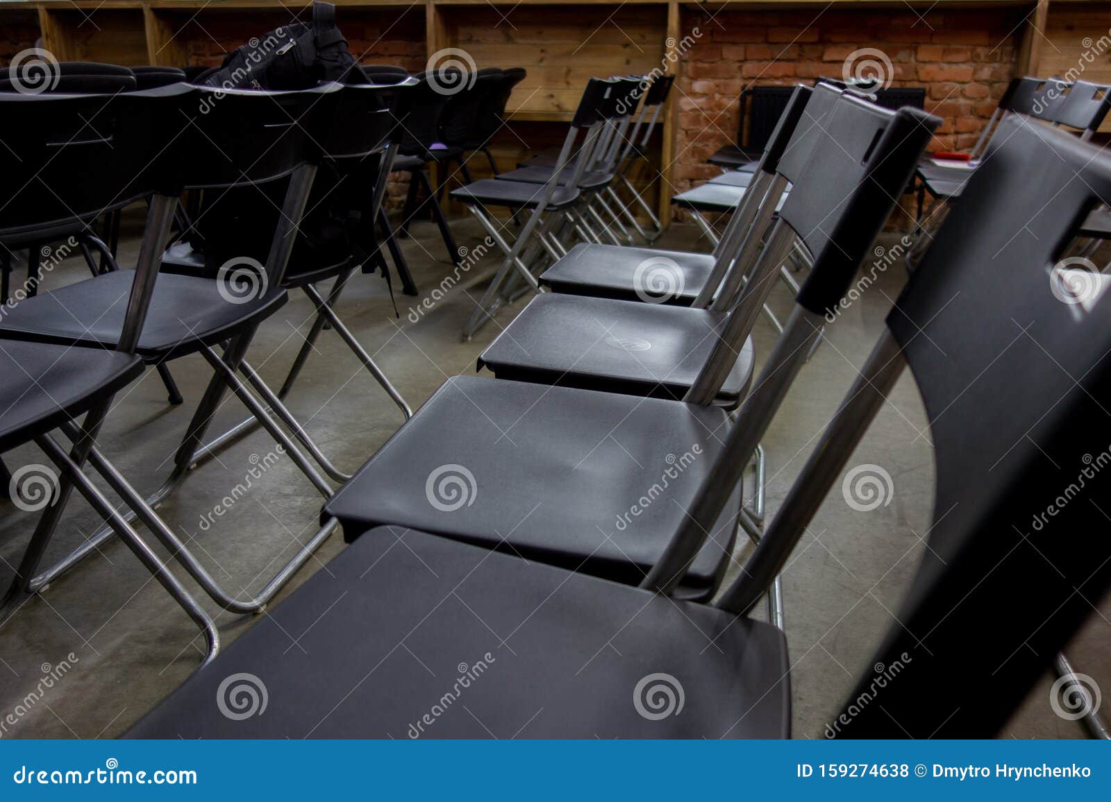 Empty Chairs Rows before Presentation or Seminar. Classroom or ...