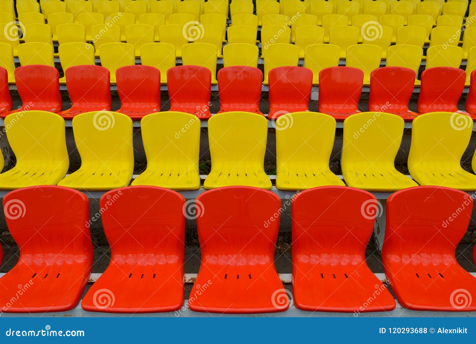 Empty Chairs of Stadium Stands Stock Photo - Image of arena, outdoors ...