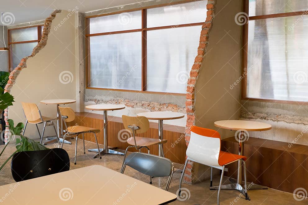 Empty Chairs and Table in Modern Office,industrial Style Stock Image ...