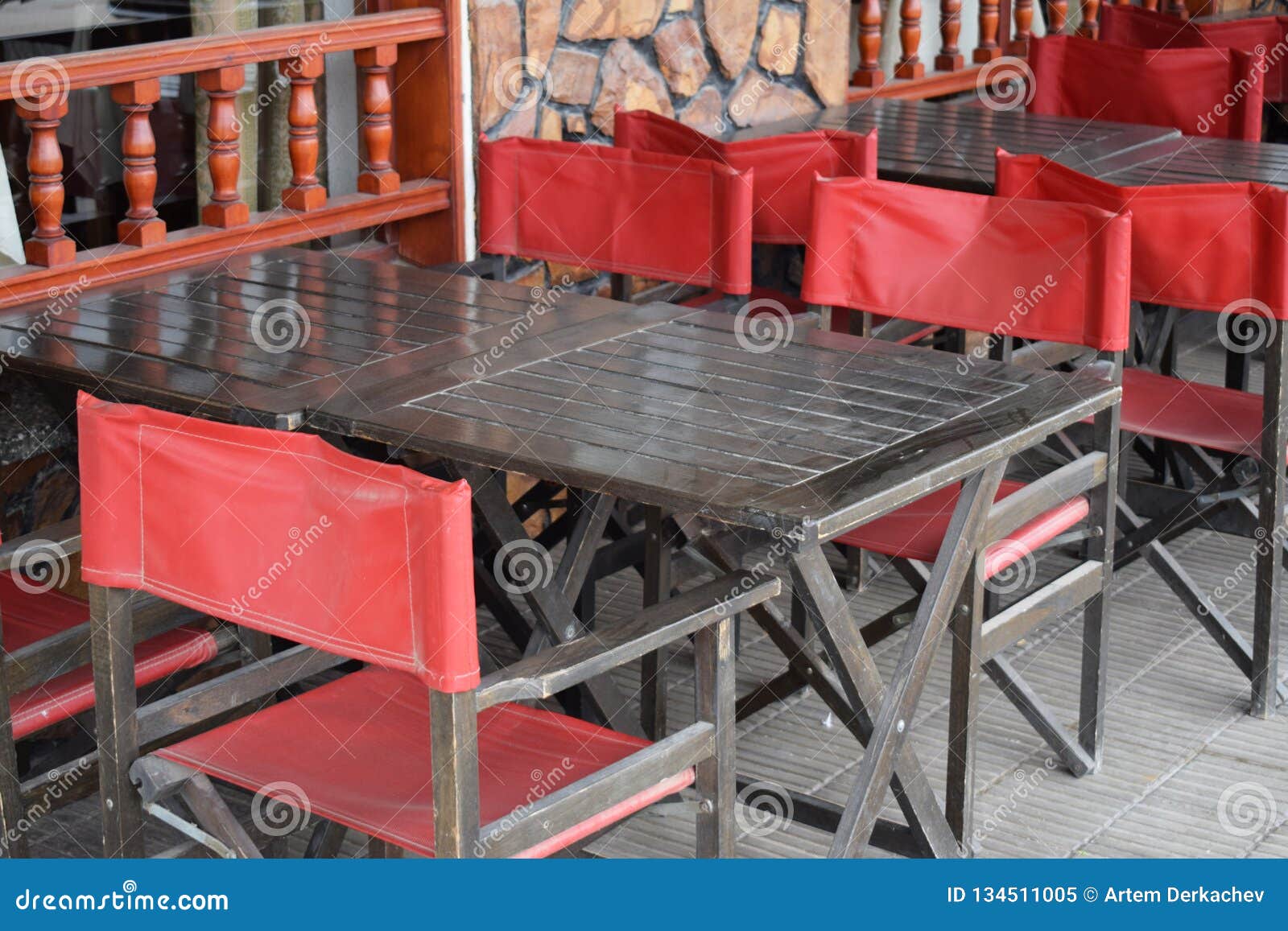 Empty Chairs and a Table in a Restaurant, Waiting for Customers Stock ...