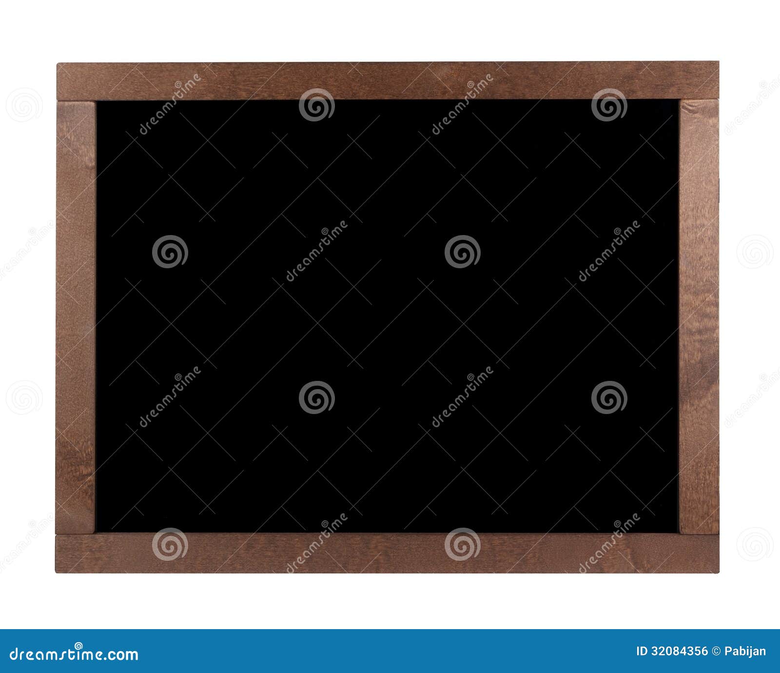 Empty Chalkboard Isolated on White Stock Photo - Image of class ...