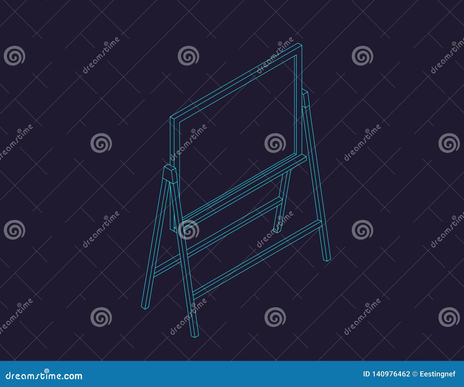 Empty Chalkboard. Vector Outline Illustration Stock Vector ...