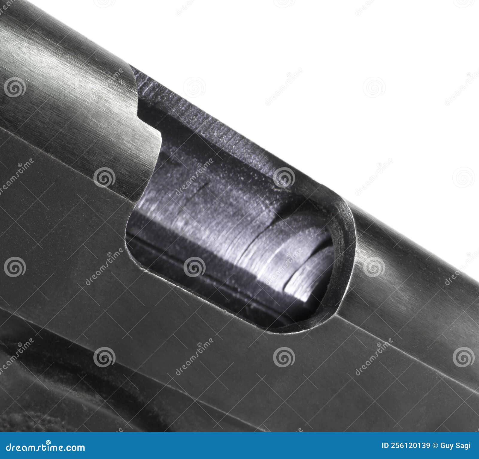 Empty Chamber on a Semi Auto Pistol Stock Image - Image of control ...