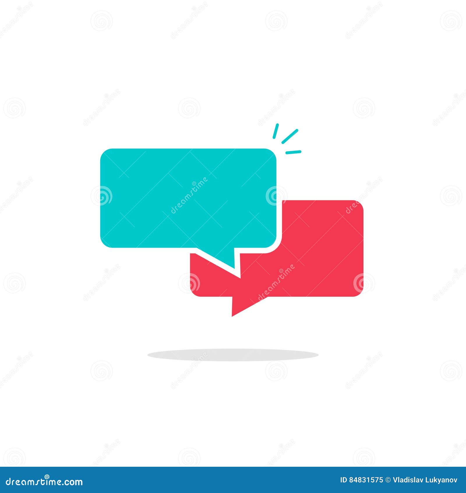 Empty Chat Bubbles Icon Vector, Sms or Chatting Symbol Stock Vector ...