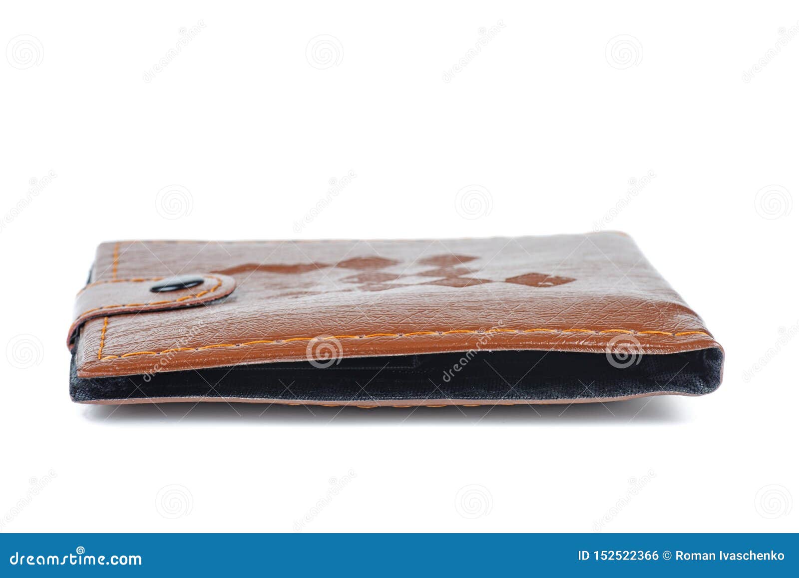 Empty cheap wallet stock photo. Image of black, isolated - 152522366