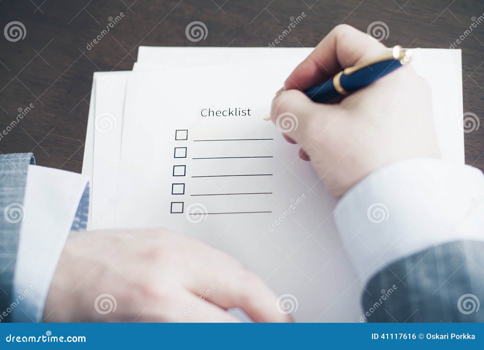 Empty Checklist stock photo. Image of desk, suit, tick - 41117616