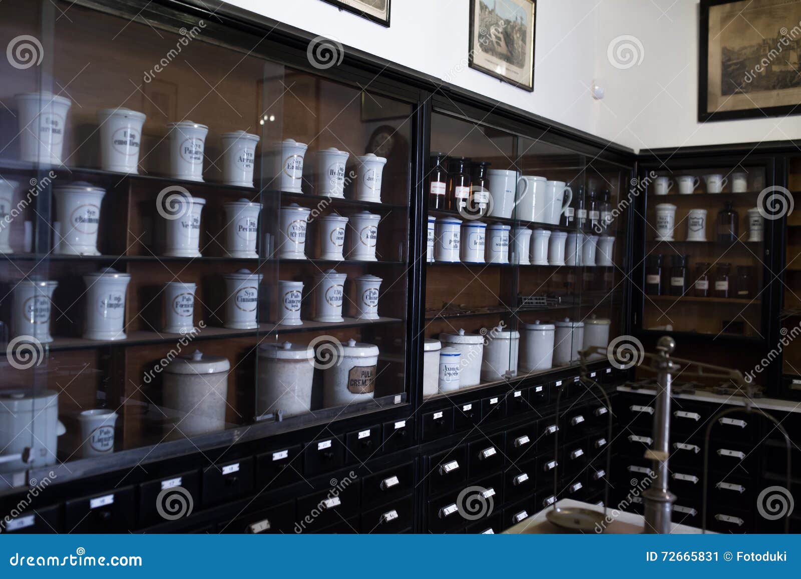 Empty Chemical Bottles in Old Pharmacy Stock Image - Image of leaves ...