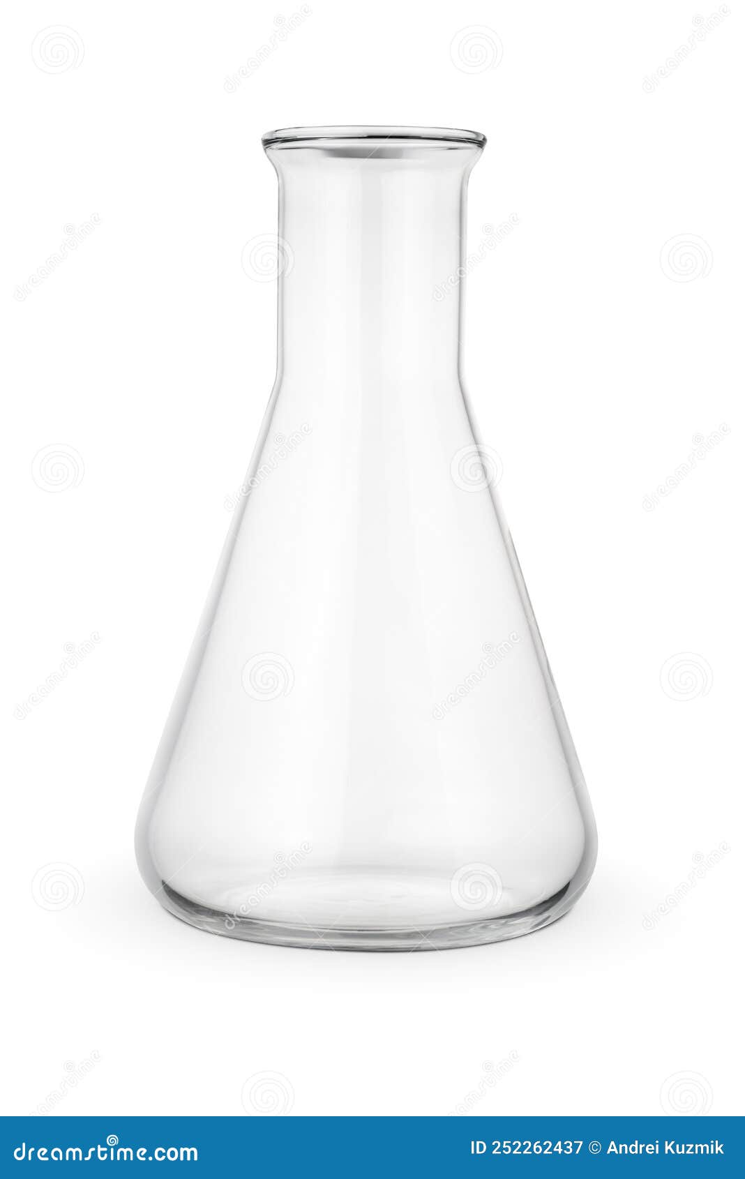 Empty Chemical Flask Isolated on White Background Stock Image - Image ...
