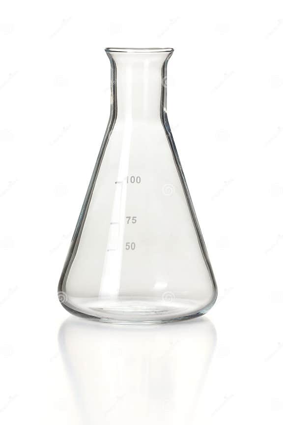 Empty Chemistry Erlenmeyer Flask Stock Image - Image of test, beaker ...